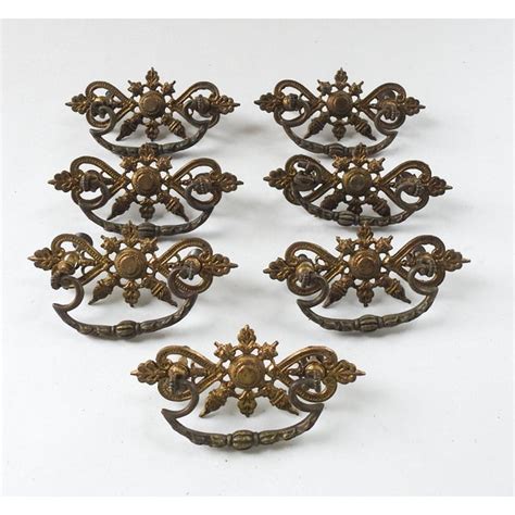 Vintage Brass Drawer Pulls Set Of 7 Chairish