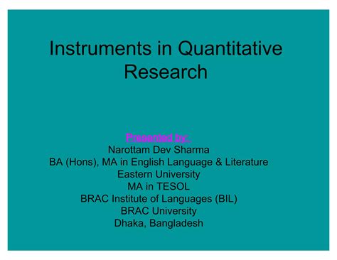 Quantitative Research Instruments Pdf