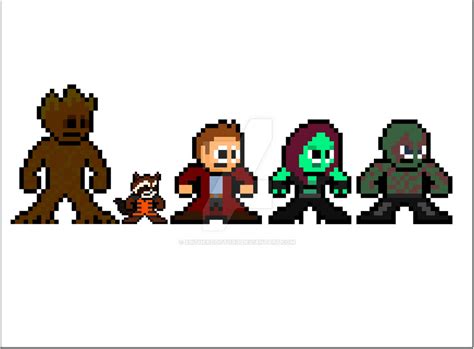 8 Bit Guardians Of The Galaxy By 8bitherodotorg On Deviantart