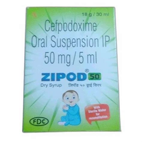 Fdc Zipod 50 Cefpodoxime Oral Suspension Ip At Rs 536box In Nagpur