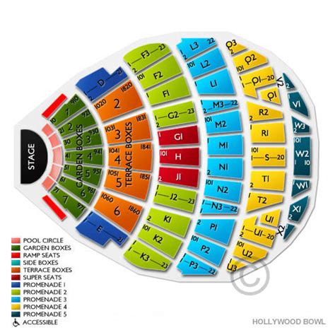 Seating Chart Hollywood Bowl
