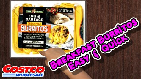 🇲🇽 Don Miguel Egg And Sausage Breakfast Burritos Costco Product Review