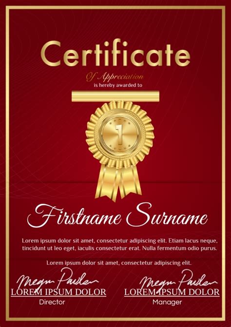 Certificate Template Postermywall