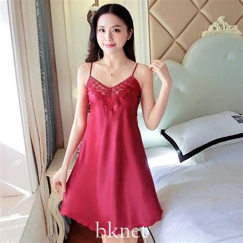スリップ キャミソール Vネック インナー 下着 ランジェリー サテン調 レース 透かしデザイン レディース ネグリジェ ワンピースsex Sgkオンラインストア 通販 Yahoo
