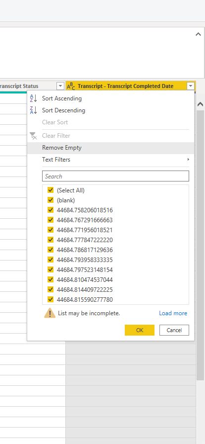 Solved Importing Excel And Date Column Not Working In Pbi Microsoft Fabric Community
