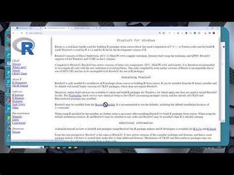 Installing R R Studio And Bioconductor On Windows Youtube