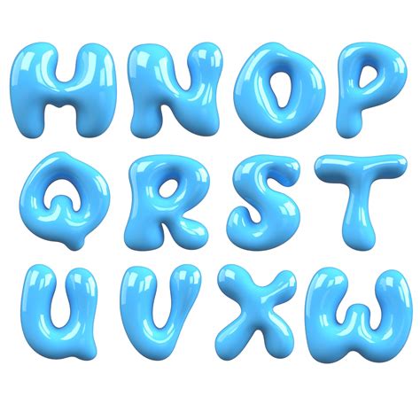 3d Bubbly Letters Clipart Png Svg Bundle Bubbly Font Bubbly Alphabet