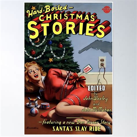Hard Boiled Christmas Stories Pulp Fiction Cover Poster For Sale By