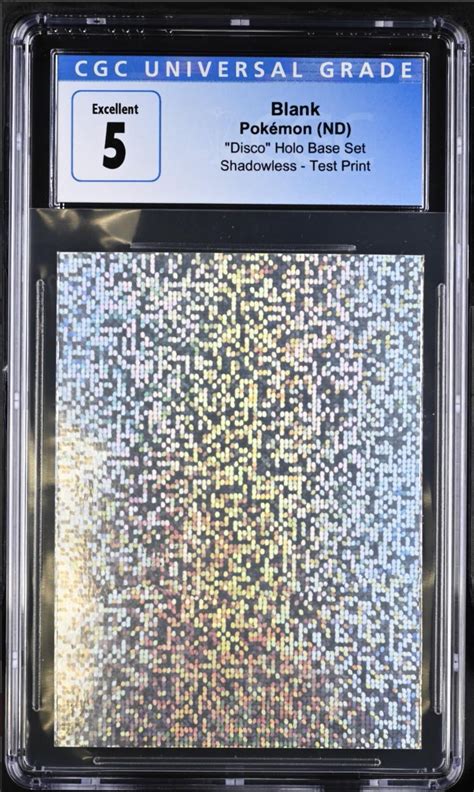 My Shadowless Base Set Blank Holo Test Card Just Came Back From Cgc R