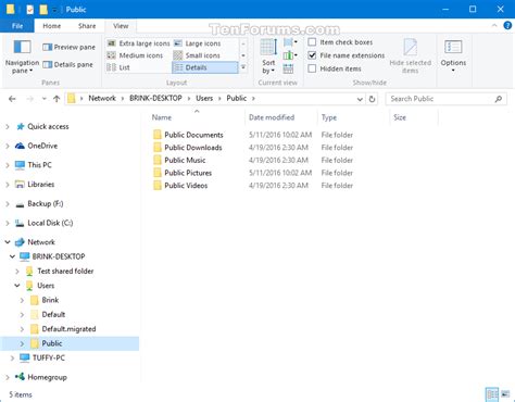 Turn On Or Off Public Folder Sharing In Windows Tutorials
