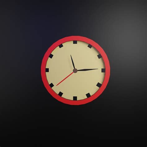 3d Model Low Poly Clock Vr Ar Low Poly Cgtrader