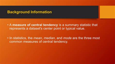 Measures Of Central Tendency Of An Ungrouped Statistical Data Week 4 Math 7pptx