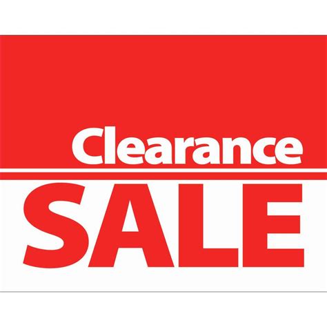 Printable Clearance Signs