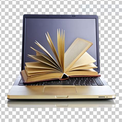 Imagen Compuesta Digital De Un Libro Y Una Computadora Portátil Sobre