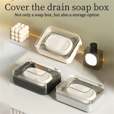 Soap Box With Lid Watertight Bathroom Sink Organizer Portable