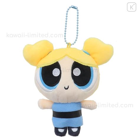 Japan The Powerpuff Girls Plush Mascot Keychain Bubbles Kawaii Limited