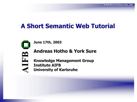 PPT A Short Semantic Web Tutorial PowerPoint Presentation Free Download ID 533128