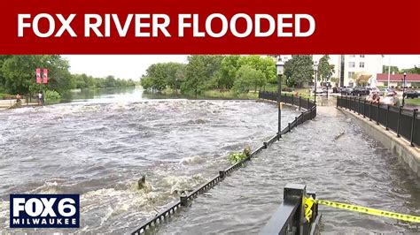 Fox River In Waukesha Flooded Rising Fox6 News Milwaukee Youtube