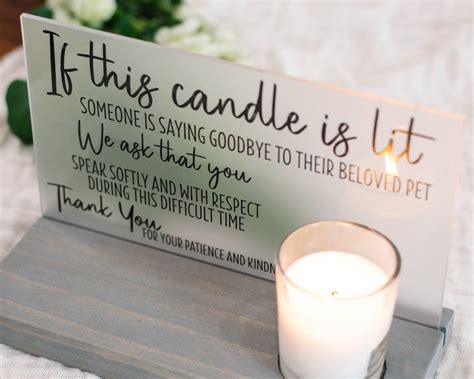 Veterinarian Euthanasia Sign If This Candle Is Lit Vet Etsy