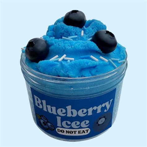 Blueberry Icee Slime Soft Smooth Drizzly Scented Slime Etsy Canada