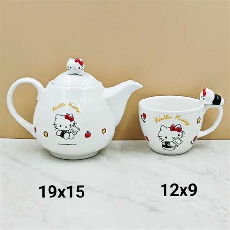 Jual Gelas Keramik Hello Kitty Teko Keramik Hello Kitty Set Gelas