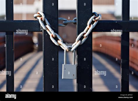 Lock Goal Passage Gate Archgway Gantry Chain Chains Locked