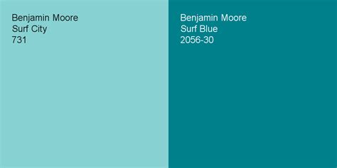 Benjamin Moore Surf City Vs Benjamin Moore Surf Blue Comparison
