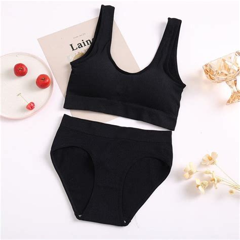 Seamless Bras Panties Black Top S M Panties L Xl Artofit
