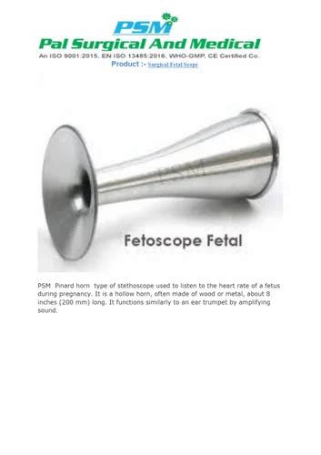 Double Sided Doppler Surgical Fetal Scope At ₹ 80 In Ghaziabad Id