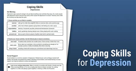 Coping Skills Depression Therapist Aid