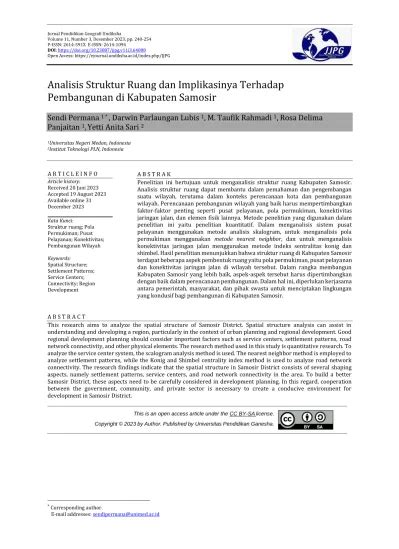 64088 Sendi Permana Analisis Struktur Ruang Dan Implikasinya Terhadap Pembangunan Di Kabupaten
