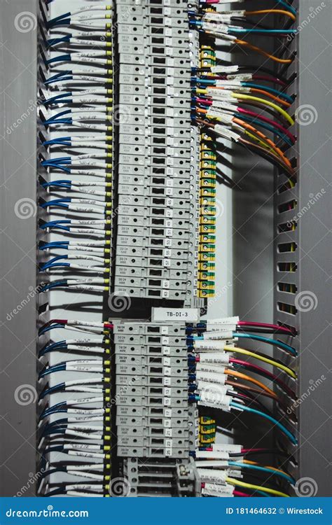 Vertical Closeup Shot Picturing Inside Of The Electrical Box And The