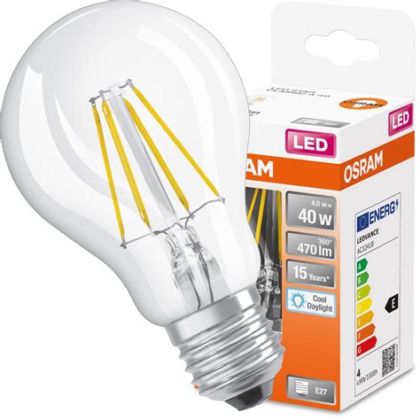 Bec Led Osram E27 A60 4w 40w 470lm 6500k Alb Rece Emag Ro