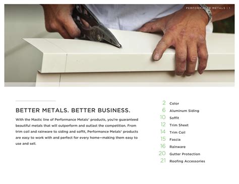 Mastic By Ply Gem Catalogs Performance Metals Arcat
