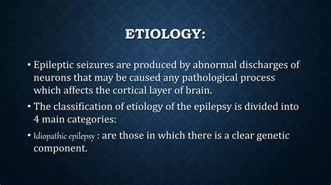 Epilepsy Pathophysiology Pptx