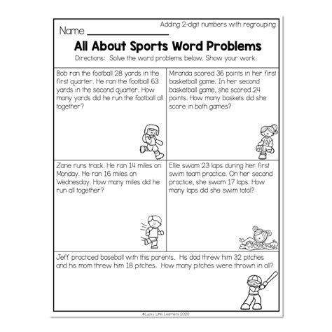 2nd Grade Math Worksheets 2 Digit Addition With Regrouping All