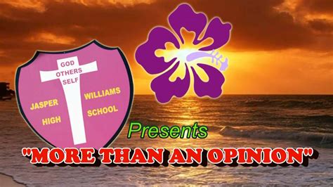 More Than An Opinion Jasper Williams High School The 14th Annual