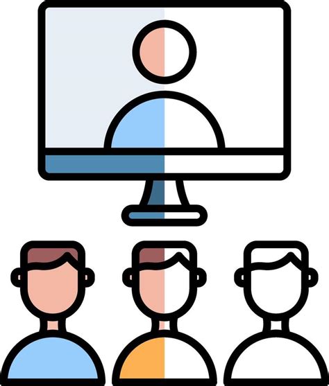 Virtual Class Filled Half Cut Icon 42863364 Vector Art At Vecteezy