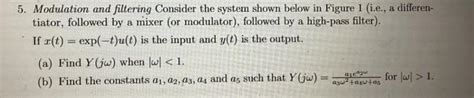 Modulation And Filtering Consider The System Shown Chegg