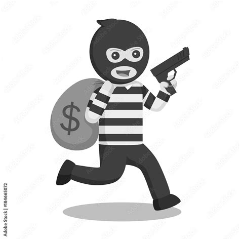 Running Thief Clipart