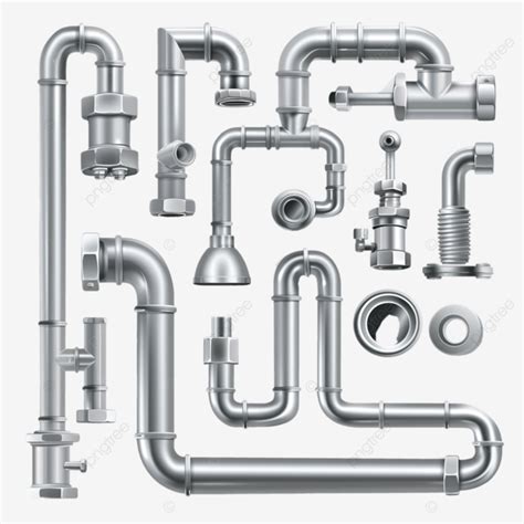 파이프 및 배관 피팅 세트 파이프 튜브 장착 Png 일러스트 및 이미지 에 대한 무료 다운로드 Pngtree