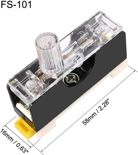 Uxcell Fuse Holder Fs 101 Single Pole With Indicator Light 6mmx30mm