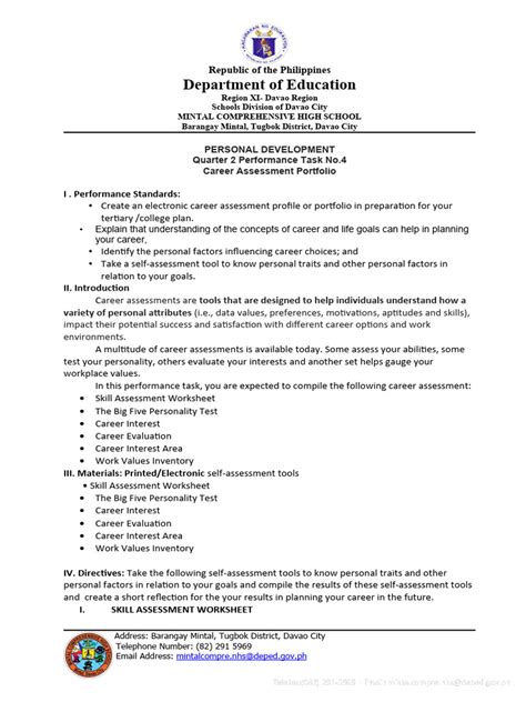 quarter 2 performance task 4 pdf learning psychology