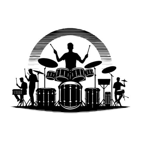 Premium Vector Drums Silhouette Vector Illustration