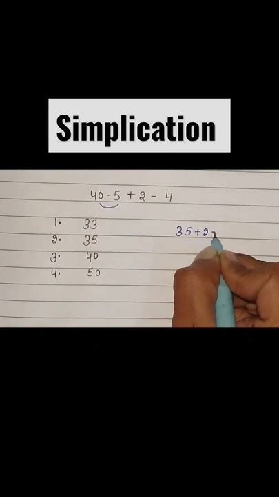Simplication Questions Math Shorts सरलीकरण संबंधित प्रश्न और उत्तर