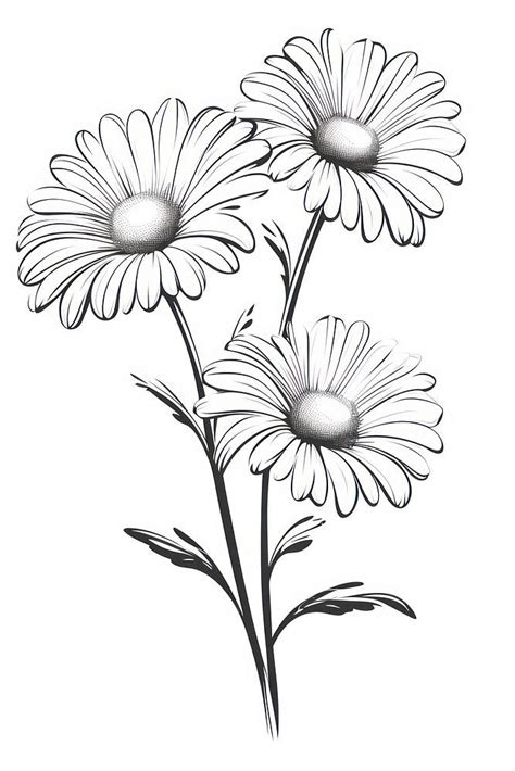 Download Premium Image Of Daisy Flowers Drawing Sketch Plant About