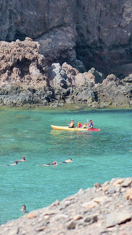 Kayak And Snorkel Route Through Playa Papagayo In Lanzarote Canary