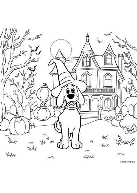 Clifford Halloween Coloring Pages
