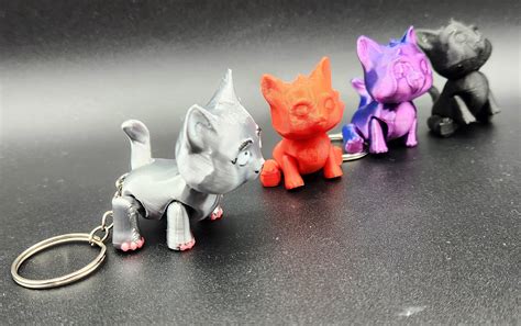Cute Silk Kitty Keychains By Fillifuu Printables Store