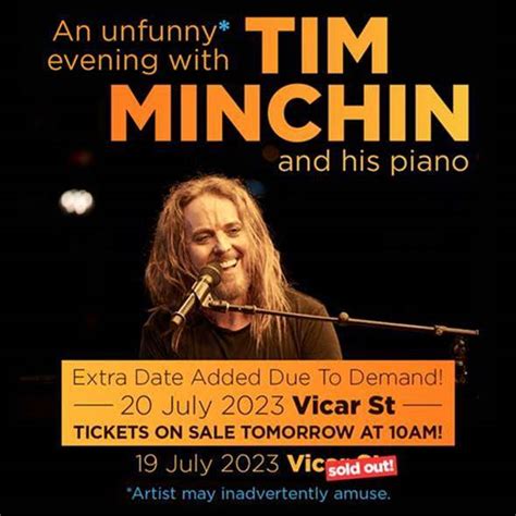 Tim Minchin Extra Date At Vicar Street Onlymassive Ie